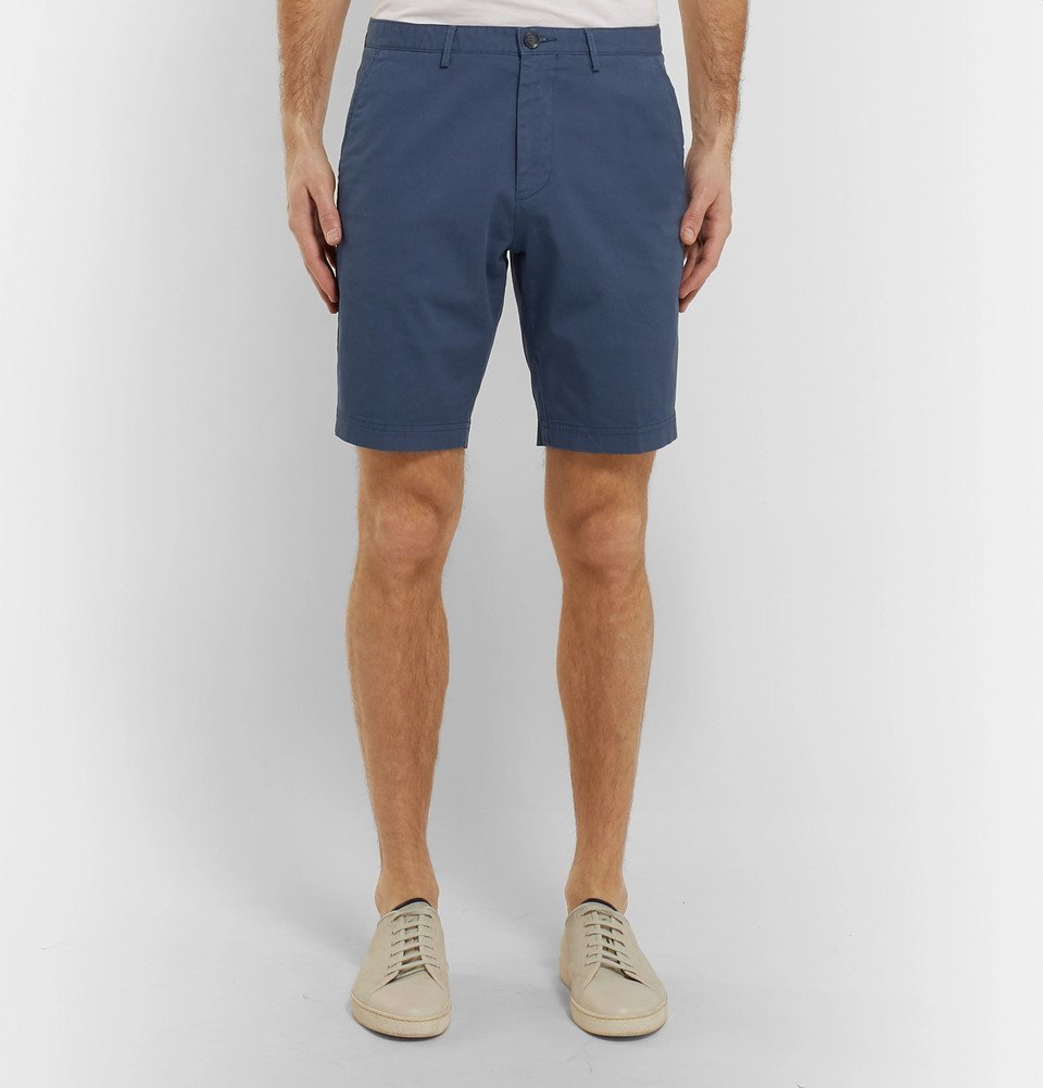 Hugo Boss - Stretch-Cotton Twill Shorts - Men - Navy Hugo Boss