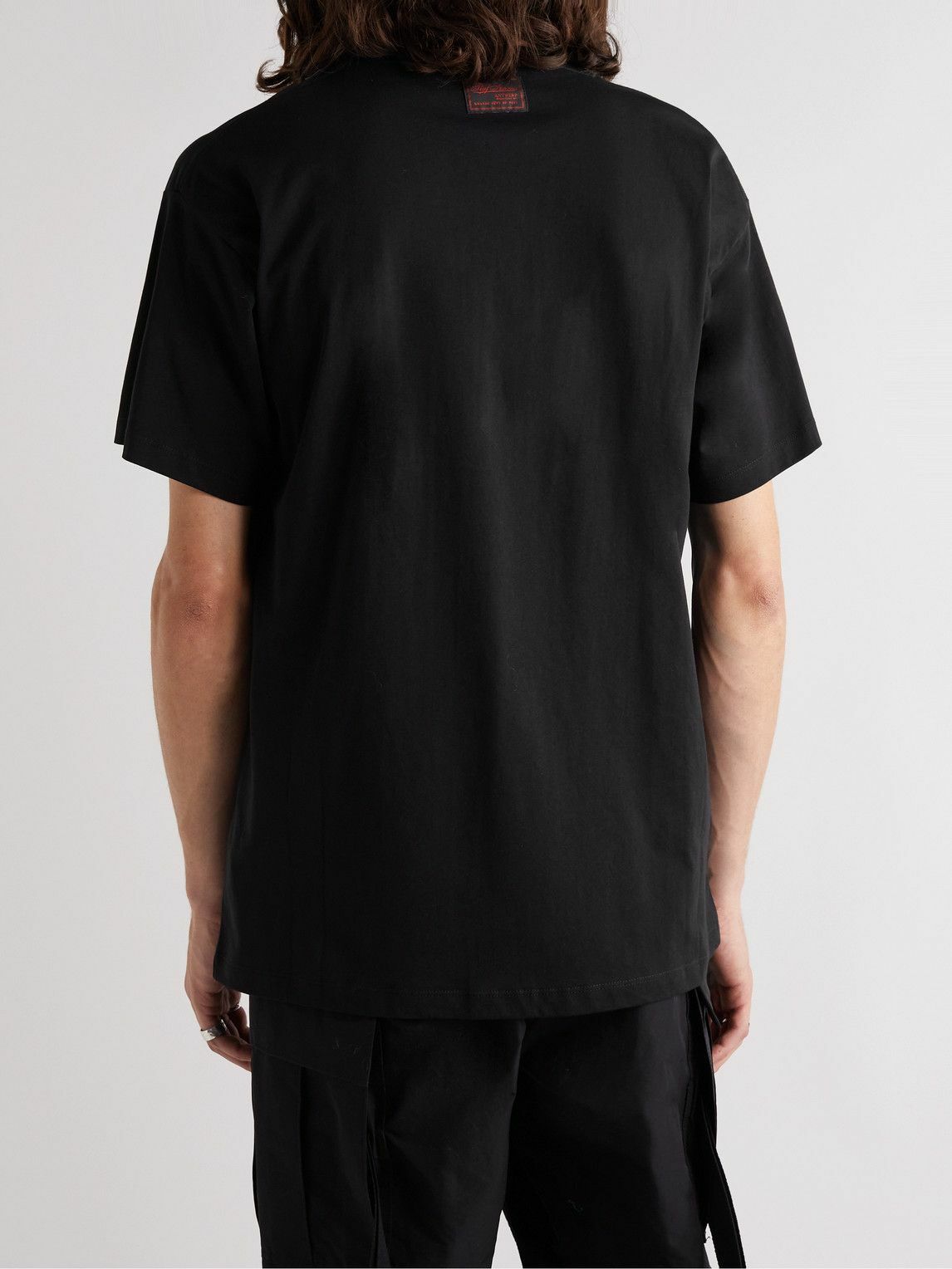 Raf Simons - Printed Cotton-Jersey T-Shirt - Black Raf Simons