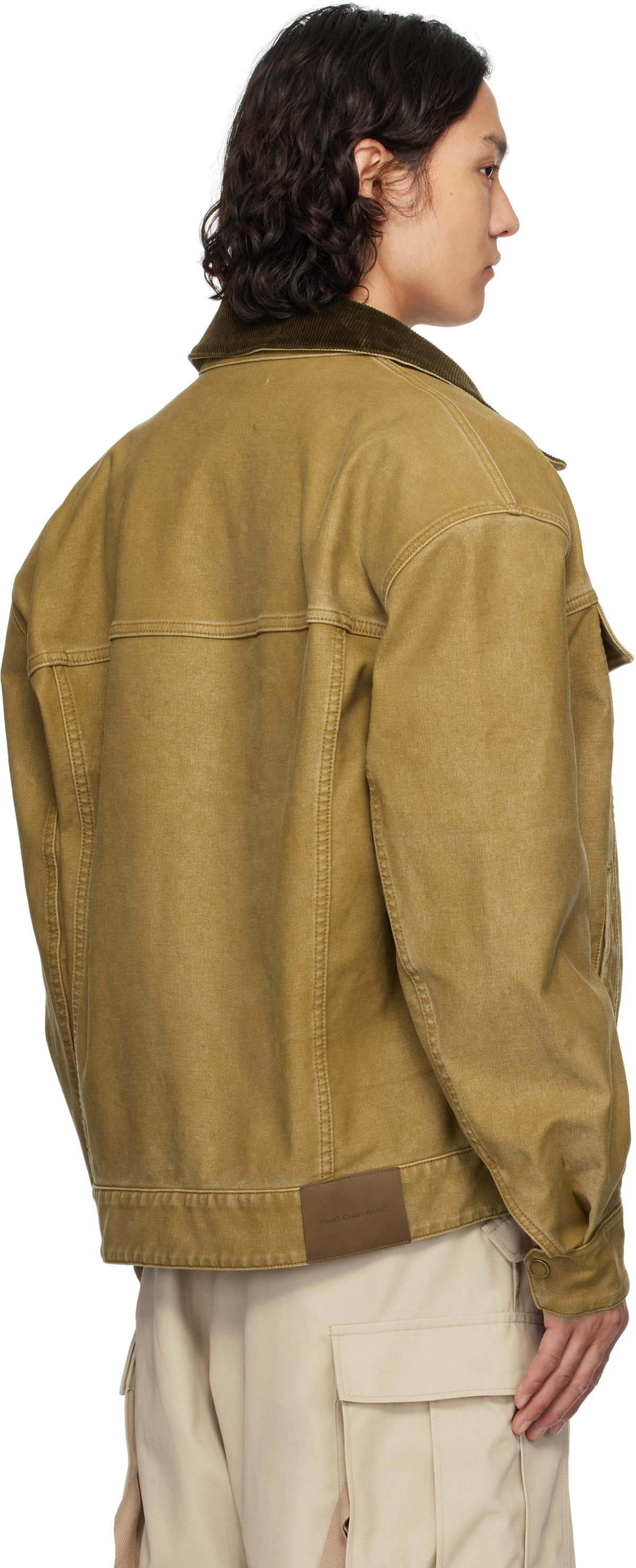 Feng Chen Wang Tan Washed Canvas Workwear Jacket Feng Chen Wang
