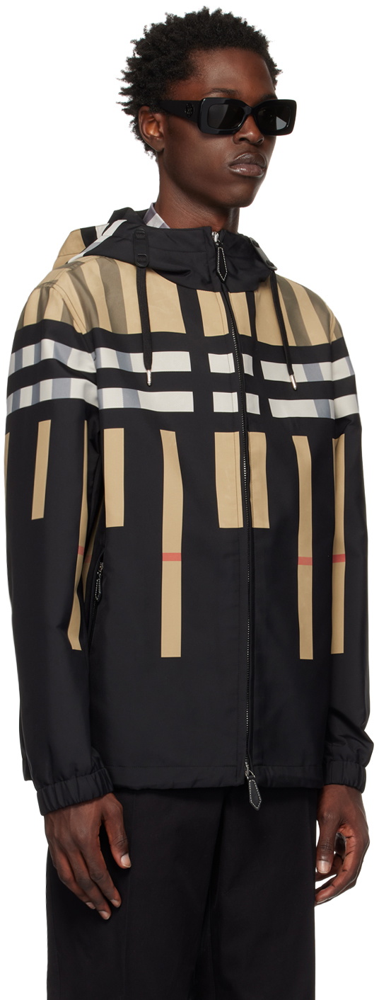 Burberry Black Sliced Check Jacket Burberry