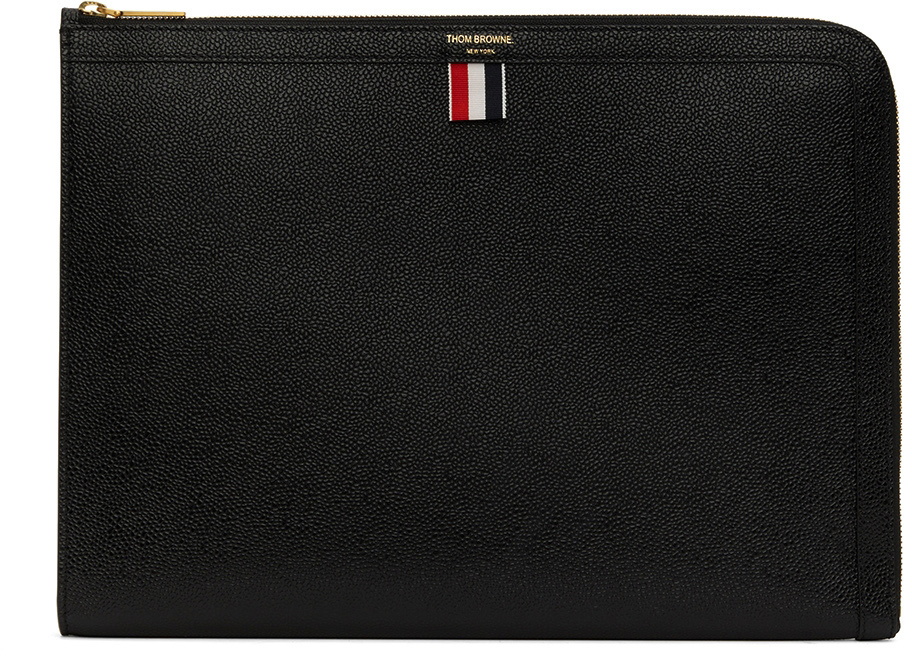 Thom Browne Black Document Gusset Folio Thom Browne