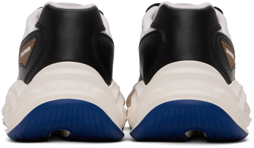 Balmain Black & White Run-Row Sneakers Balmain