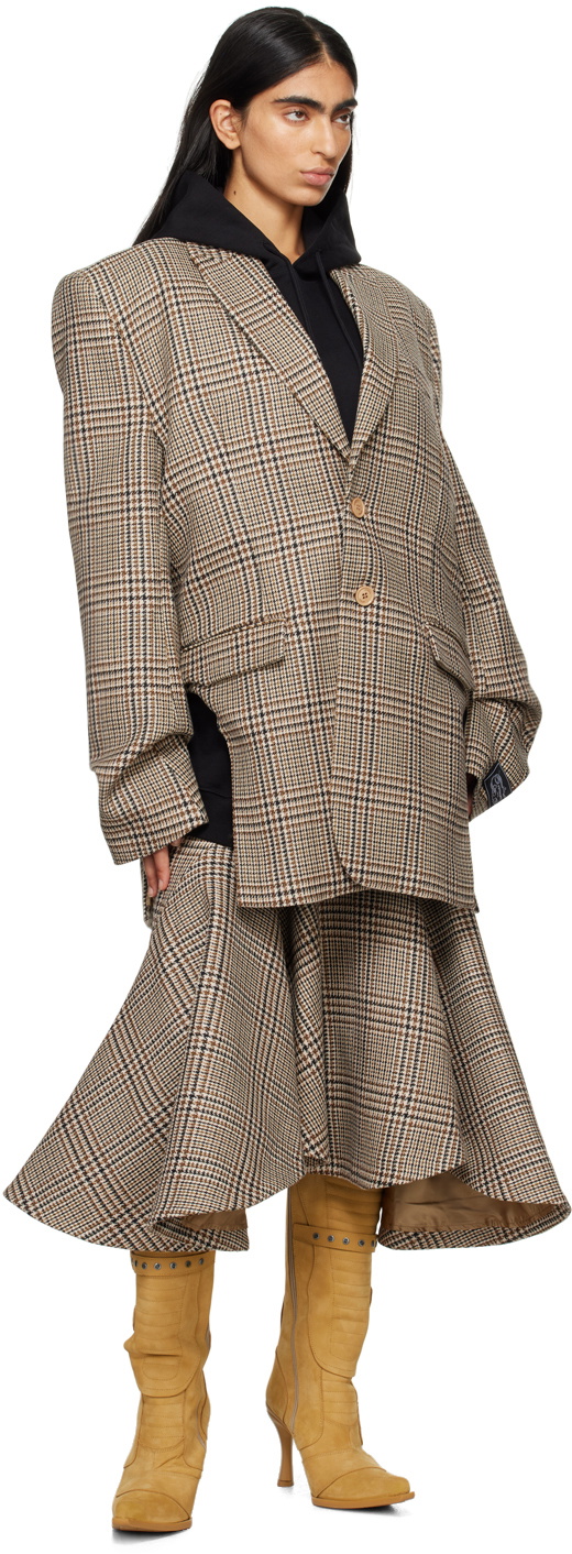 VETEMENTS Beigh Godet Midi Skirt Vetements