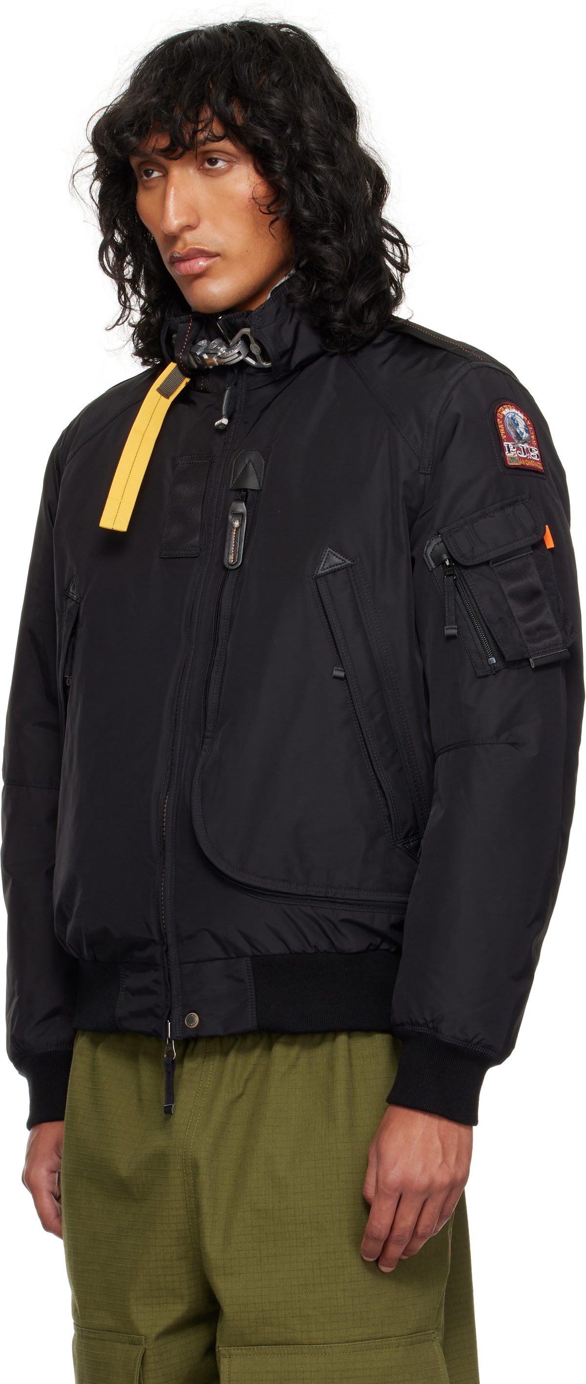 Parajumpers Black Down Bomber Jacket Parajumpers