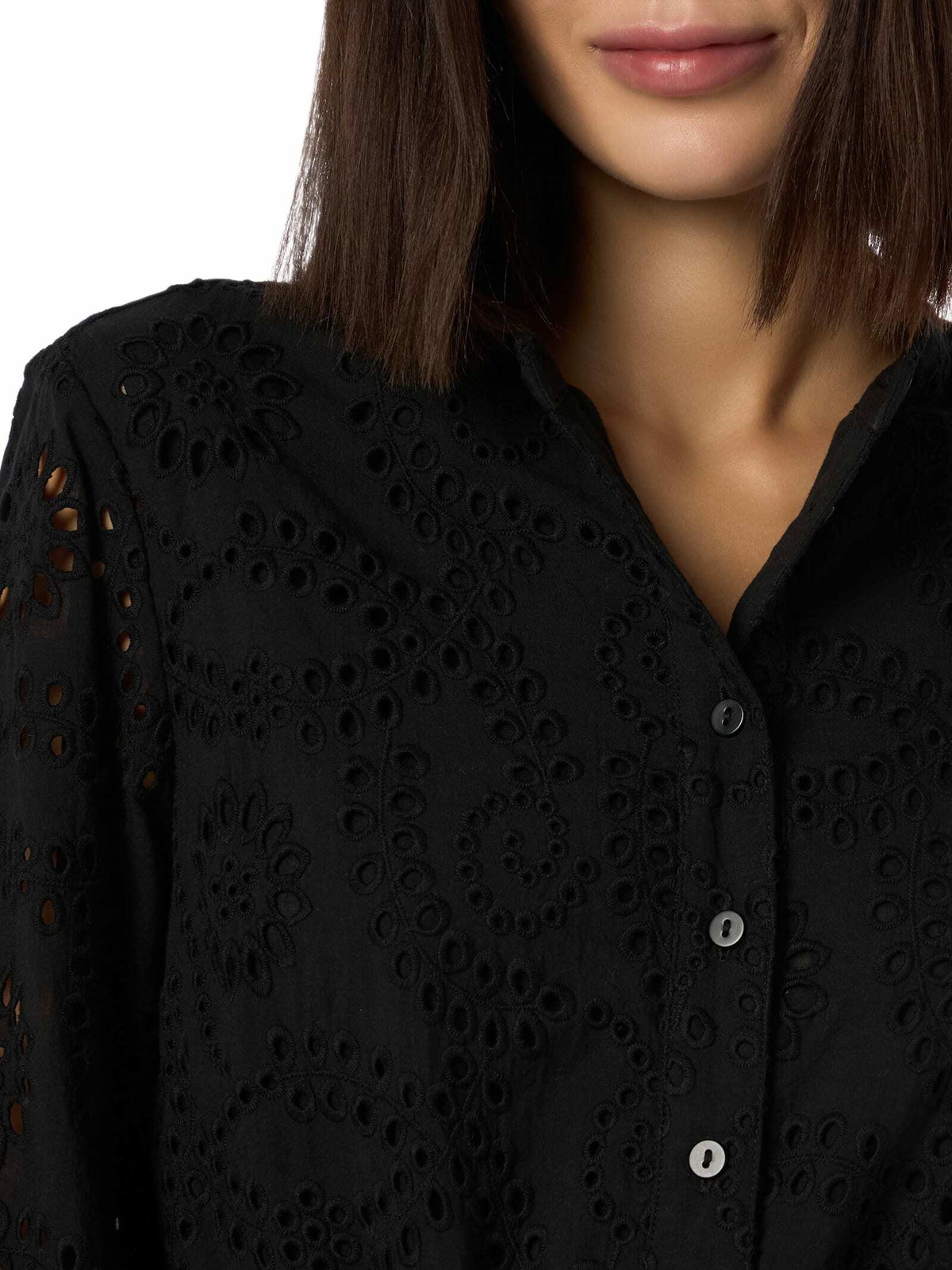 MC2 Saint Barth Woman Black Sangallo Lace Cotton Playsuit Julian MC2 ...