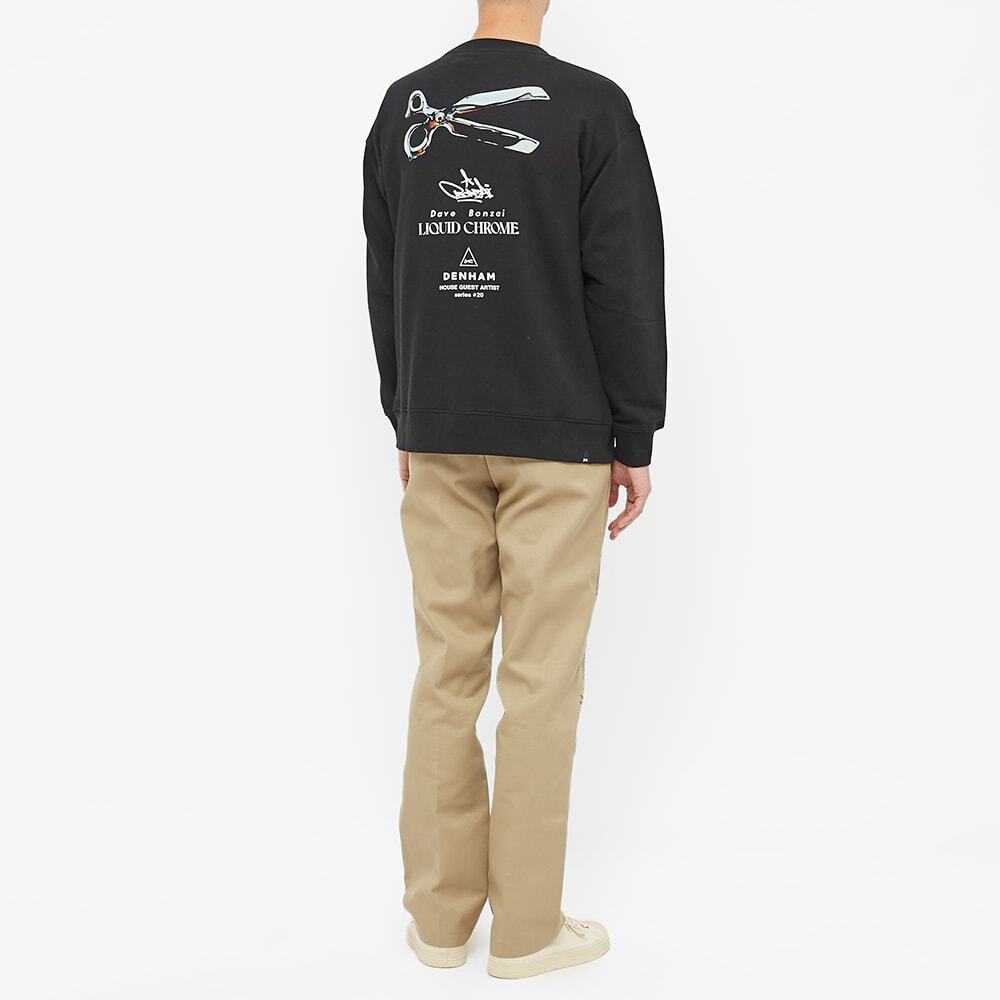 Denham x Dave Bonzai Chrome Box Crew Sweat in Black Denham