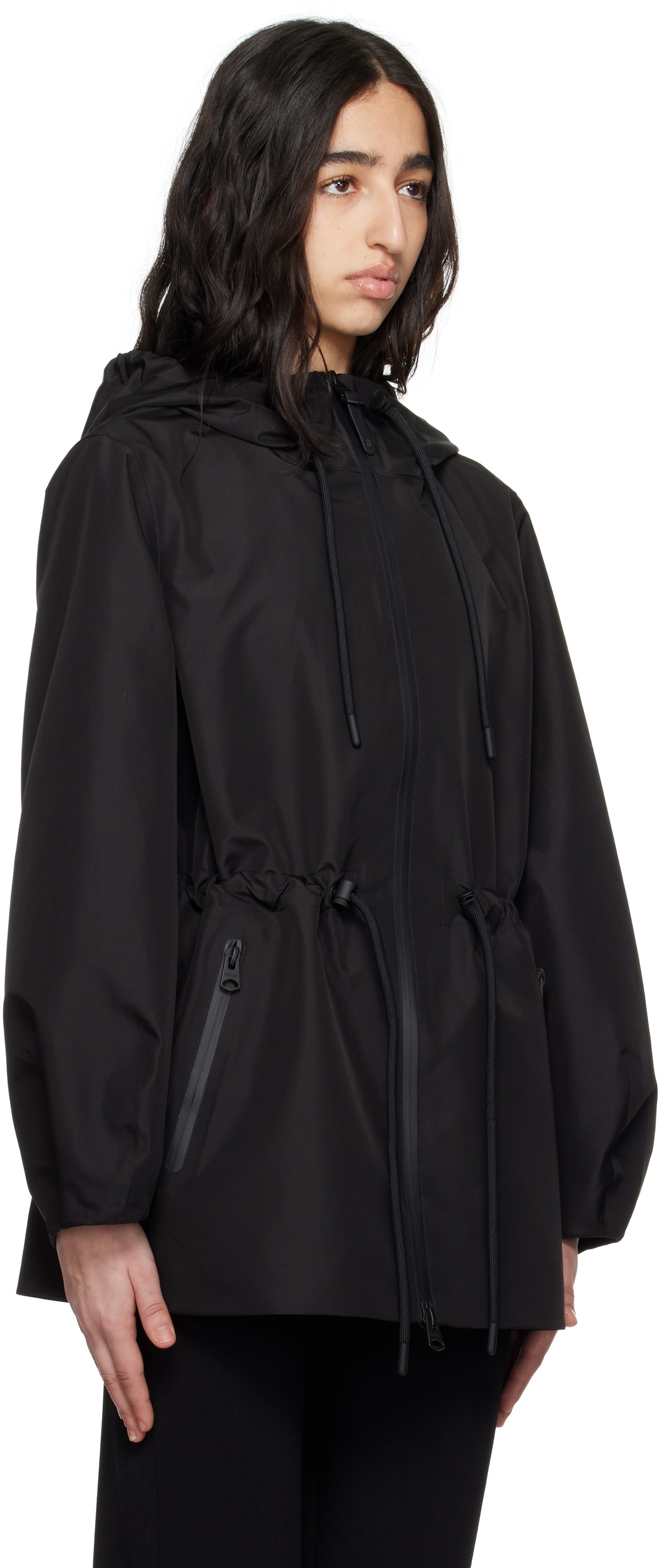 MACKAGE Black Kalea-Z Hooded Rain Jacket Mackage