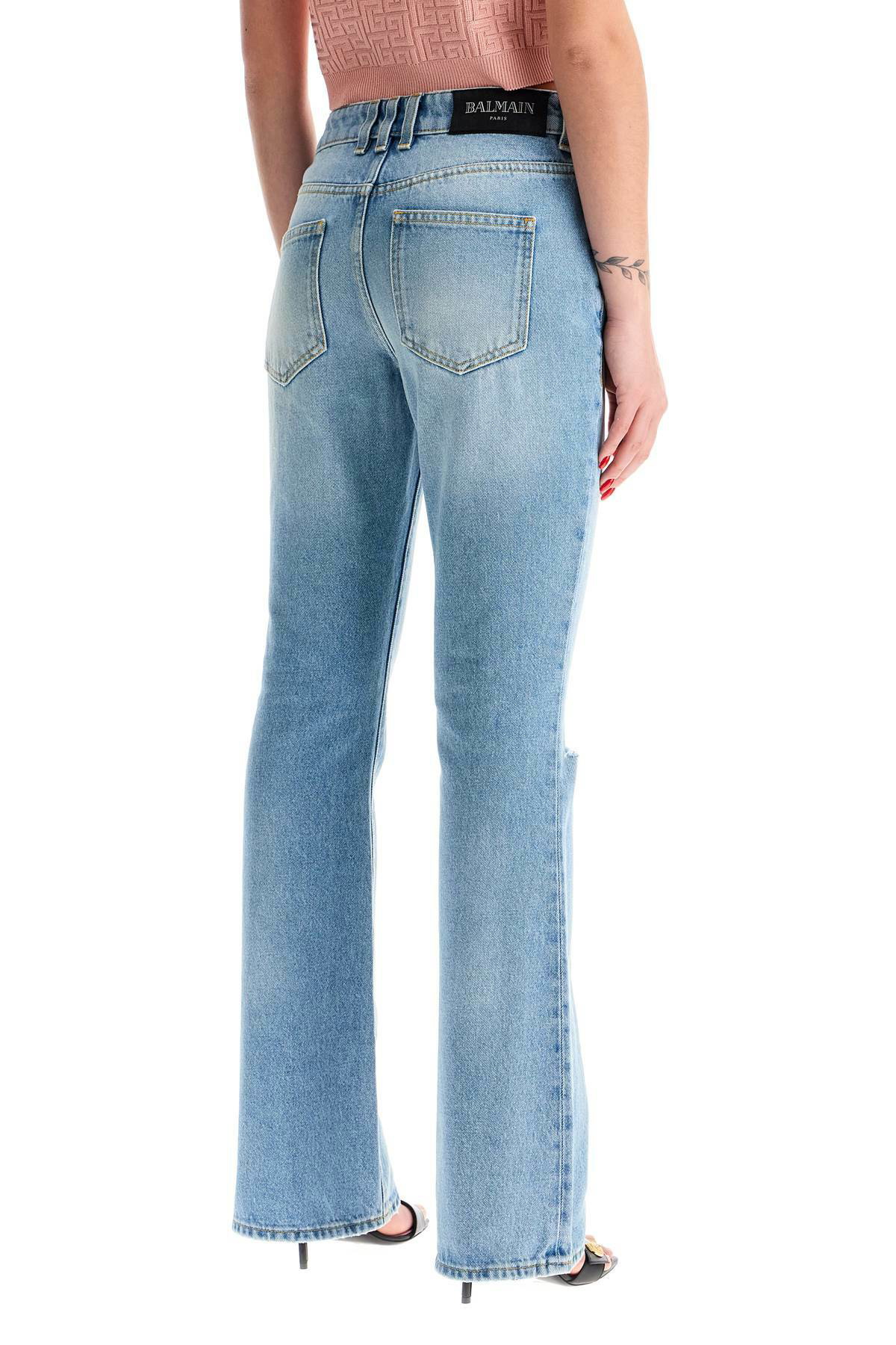 BALMAIN flare mid-rise jeans with Blue Balmain
