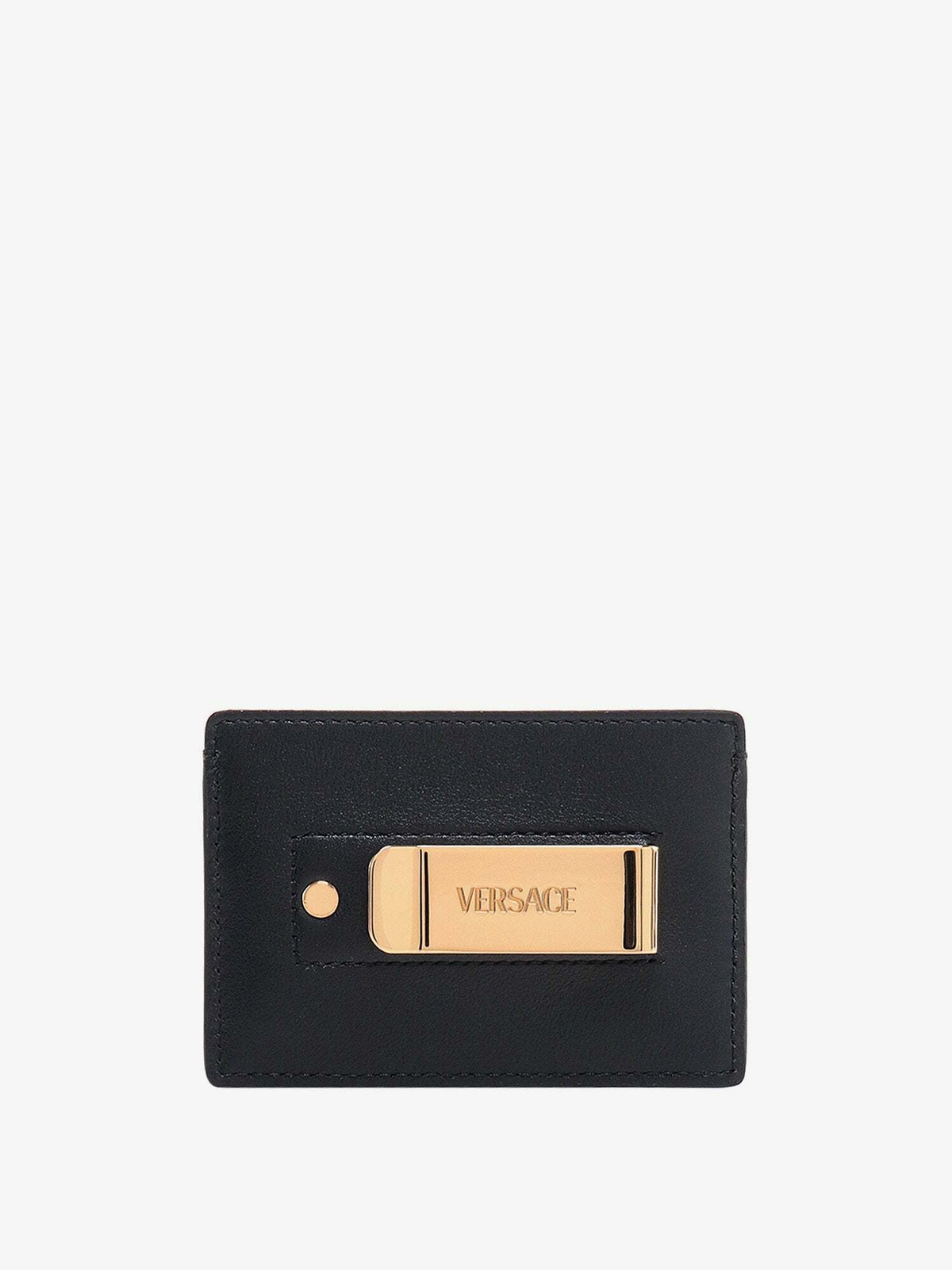 Versace Card Holder Black Mens Versace