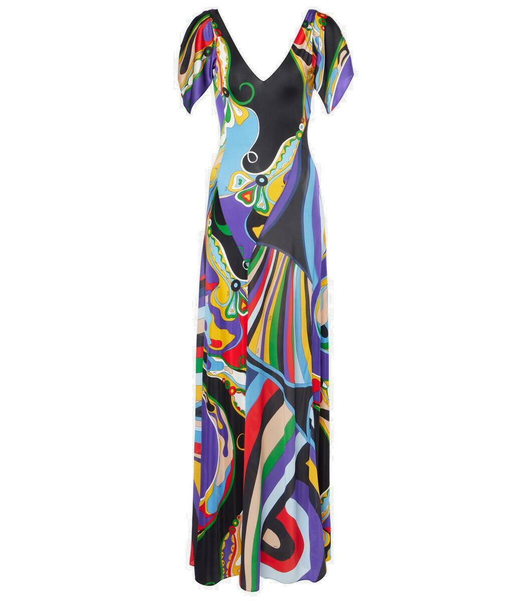 Pucci Orchidee and Iride jersey gown Emilio Pucci