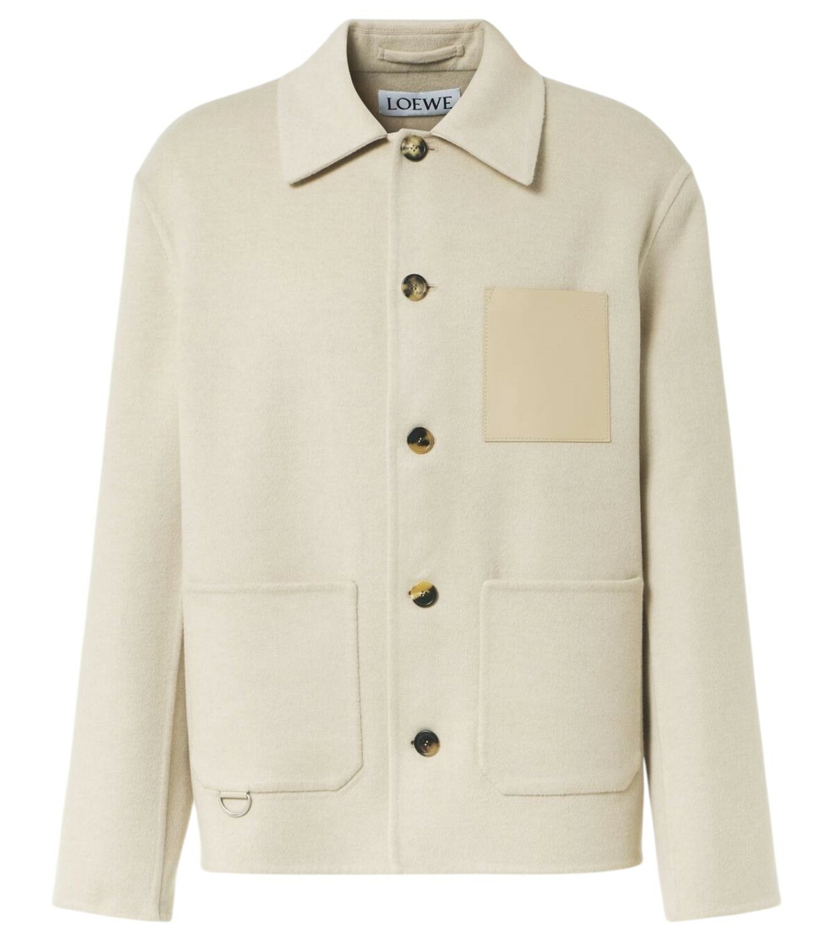 Loewe Leather-trimmed wool and cashmere jacket Loewe