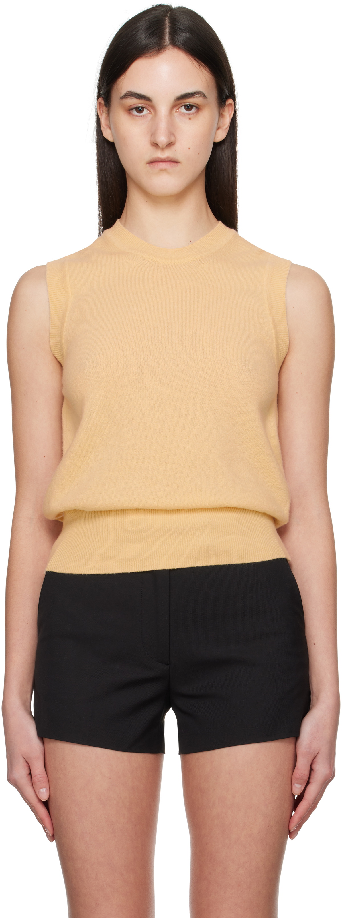 Nothing Written Yellow Emitt U-Neck Wool Vest NOTHING WRITTEN