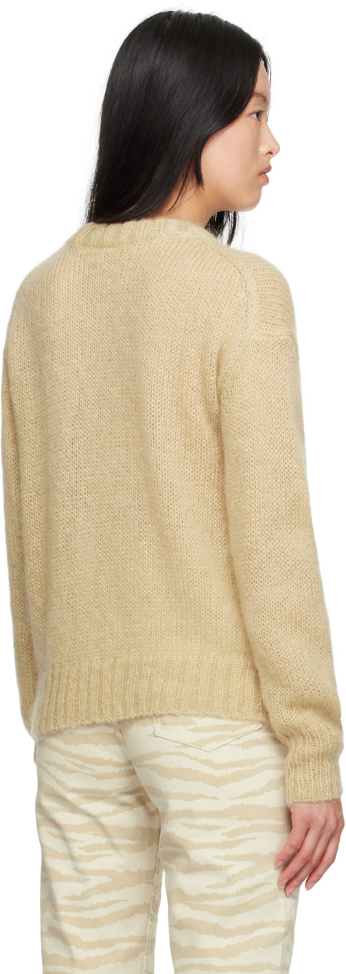GANNI Beige Embroidered Sweater GANNI