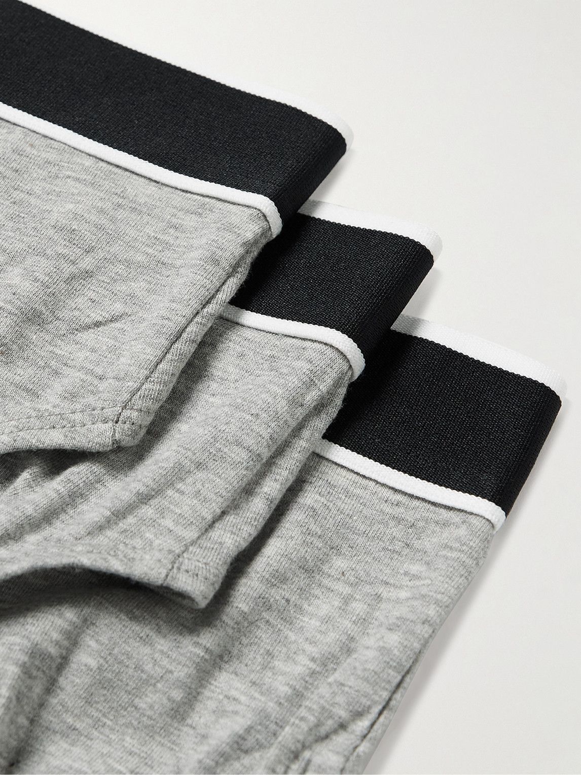 Schiesser - Rio Three-Pack Stretch-Cotton Briefs - Gray Schiesser