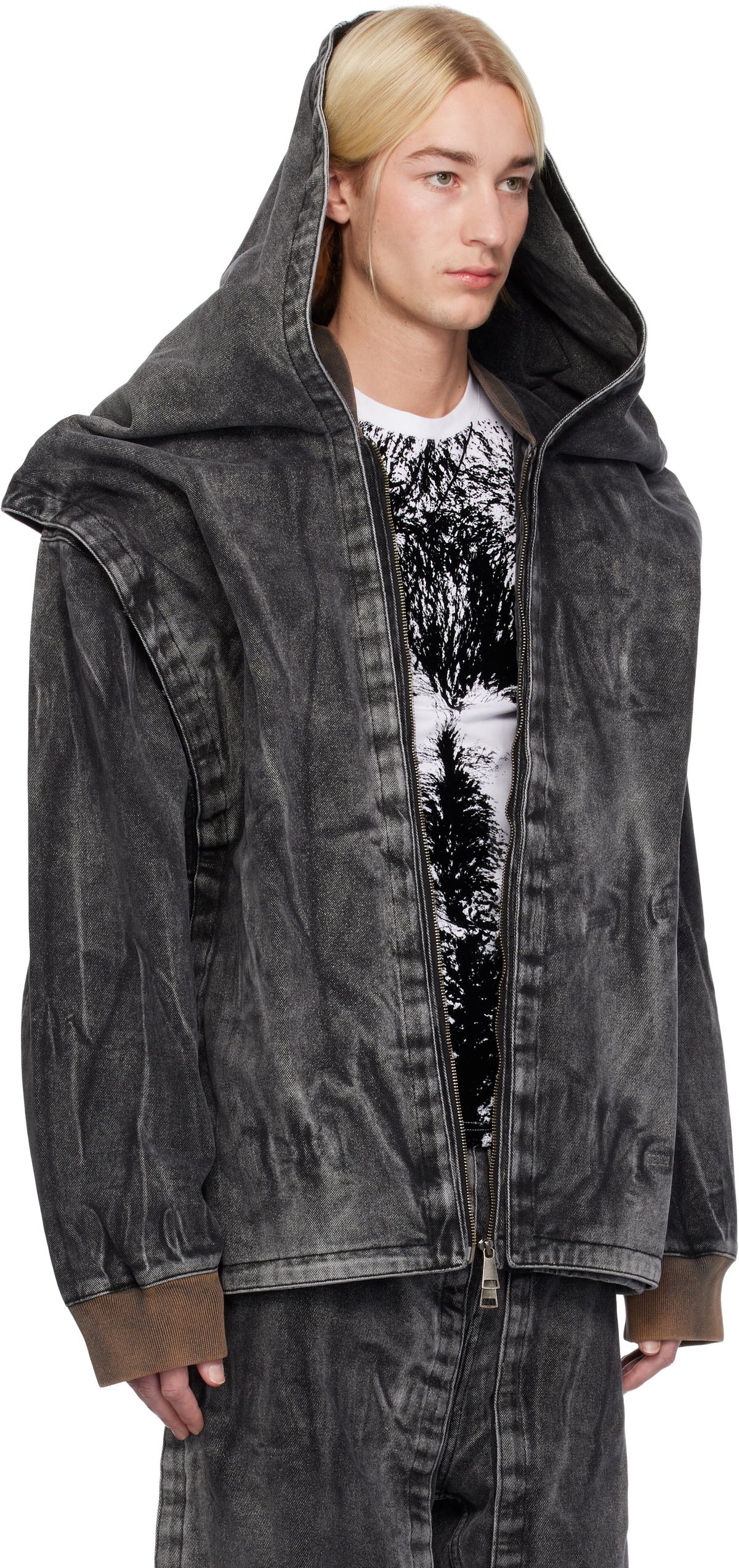 Y/Project Black Velcro Denim Jacket Y/Project