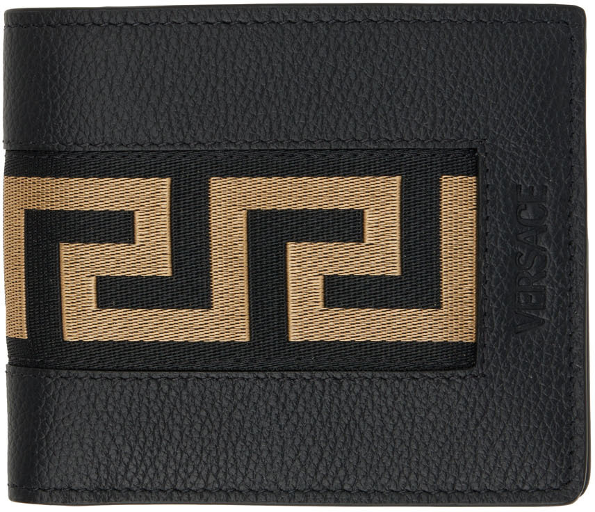 Versace Black Greca Wallet Versace