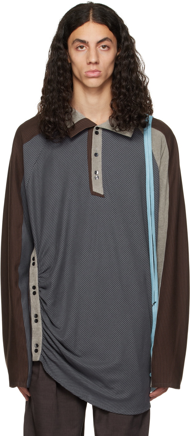 Kiko Kostadinov Gray Halisha Polo Kiko Kostadinov