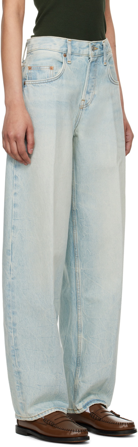 Re/Done Blue Wide Taper Jeans Re/Done