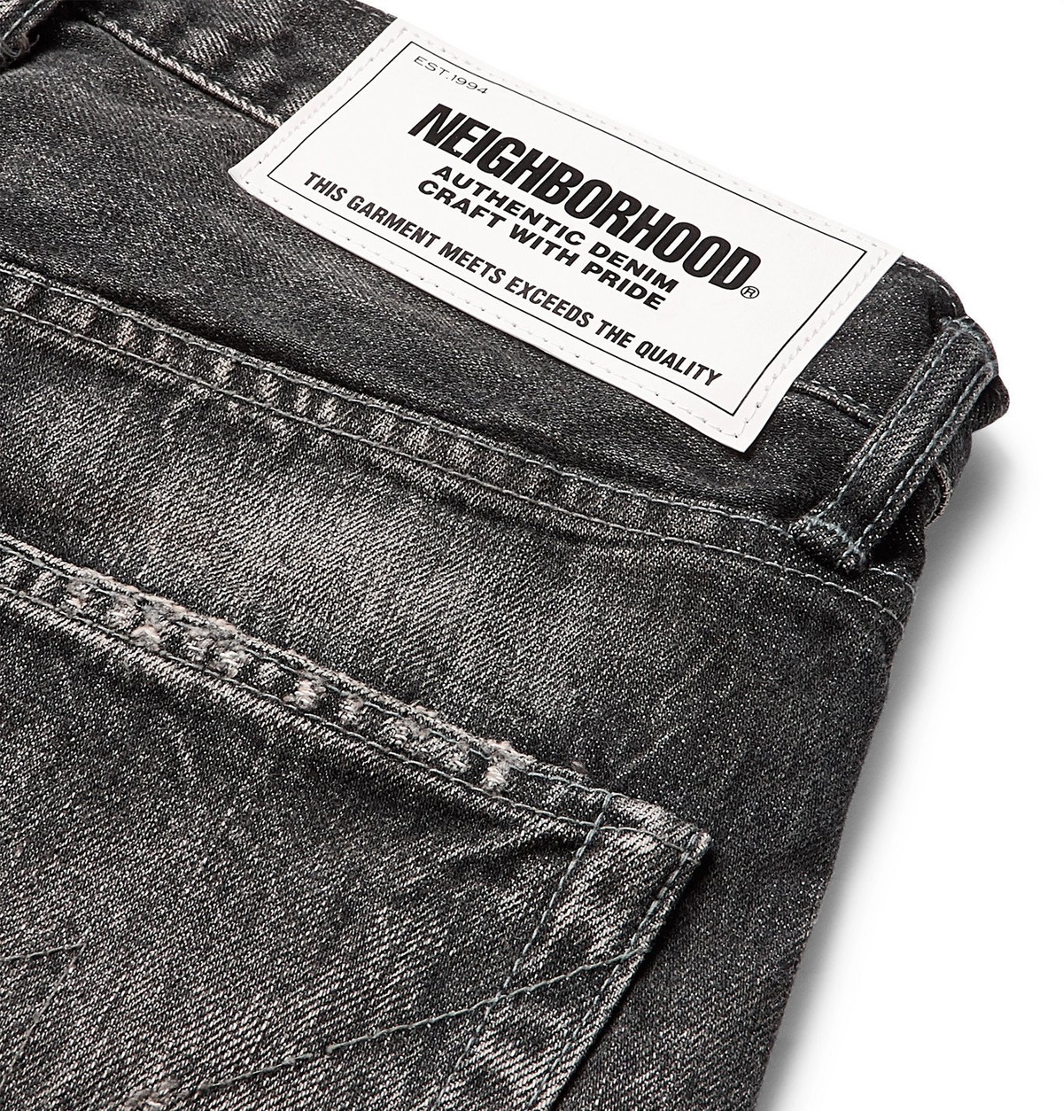 Neighborhood - Distressed Denim Jeans - Black Neighborhood