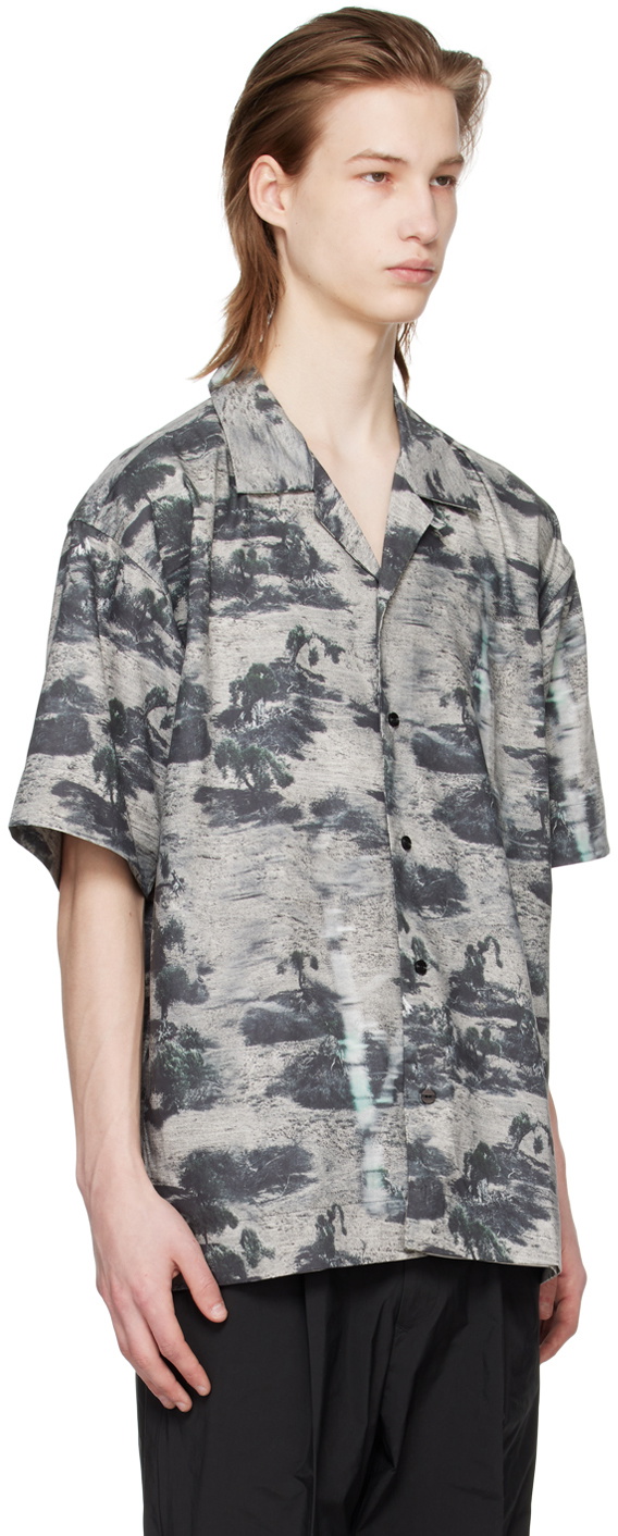 meanswhile Gray Side Slit Shirt meanswhile