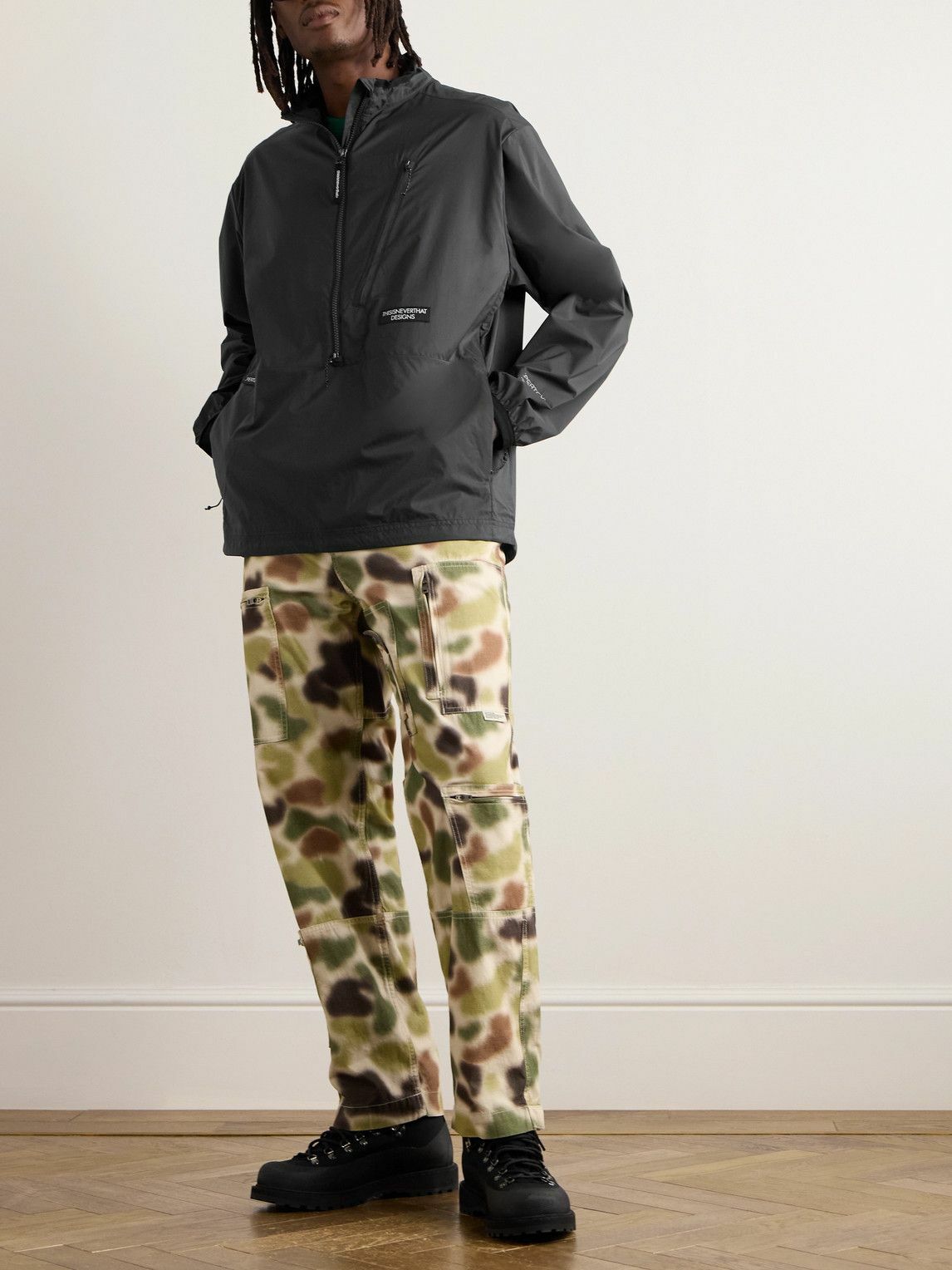 thisisneverthat - Logo-Appliquéd Pertex® Quantum Air Half-Zip Jacket ...