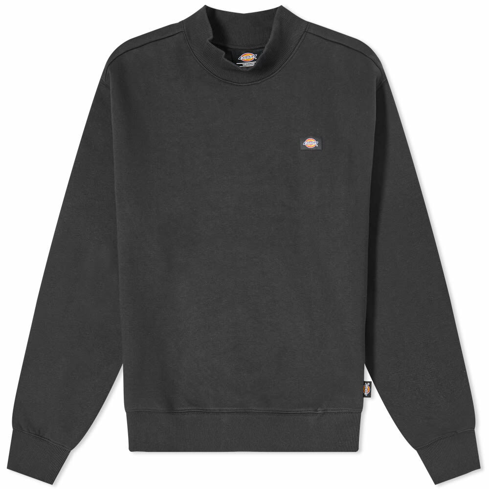 Dickies Women's Oakport High Mock Neck Sweat in Black Dickies Construct