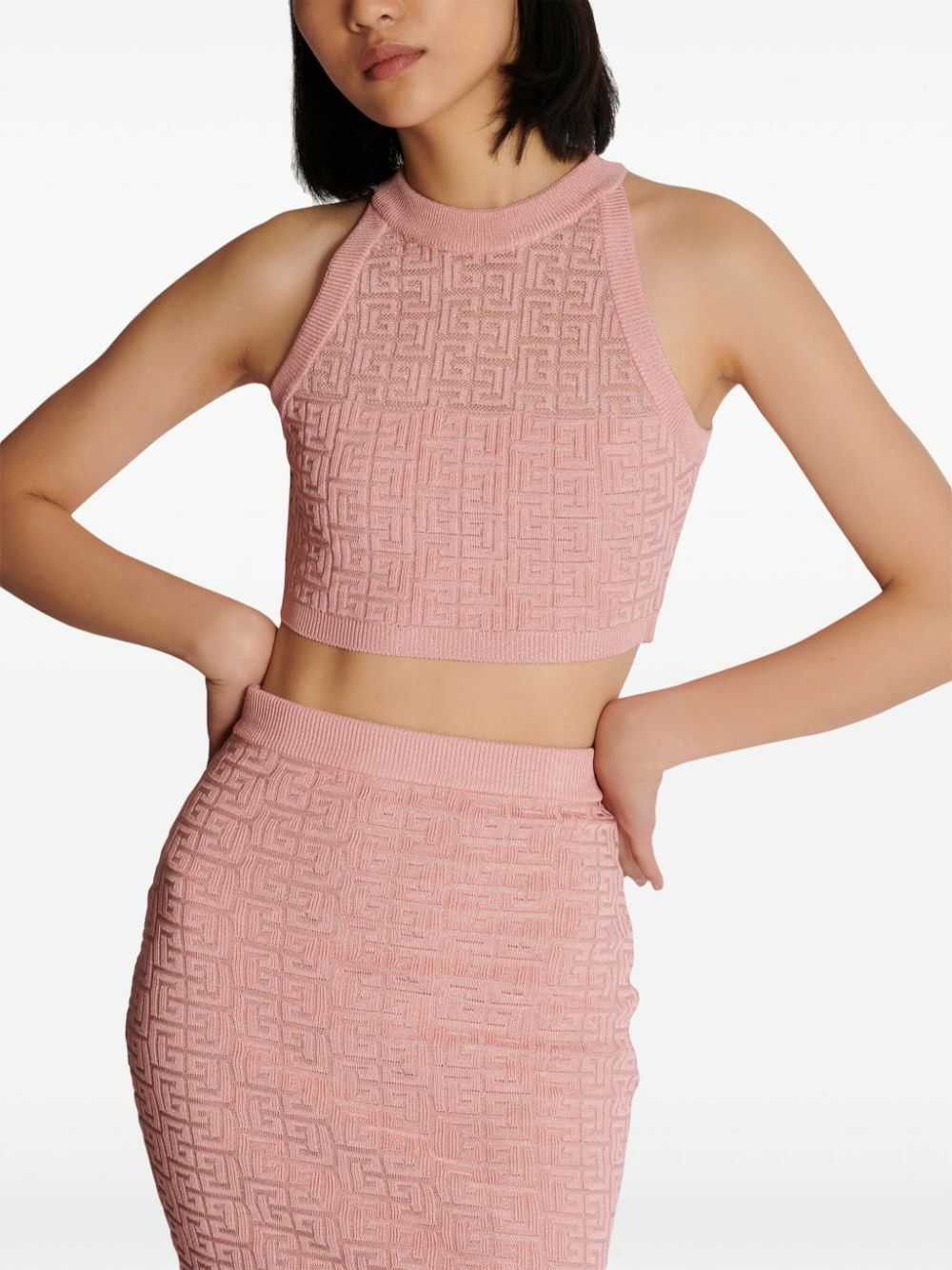 BALMAIN - Monogram Halterneck Top Balmain