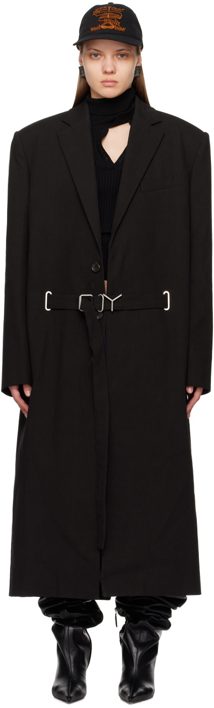 Y/Project Black Y Belt Coat Y/Project