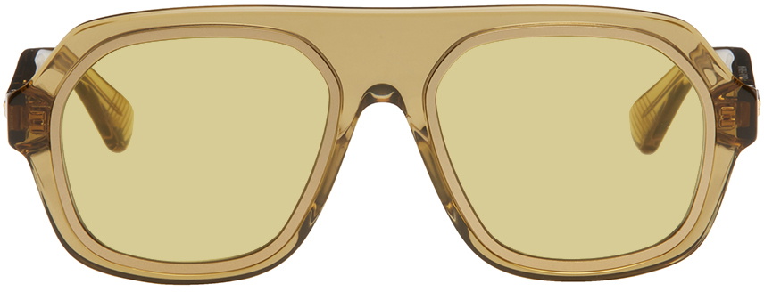 Bottega Veneta Yellow Round Sunglasses Bottega Veneta