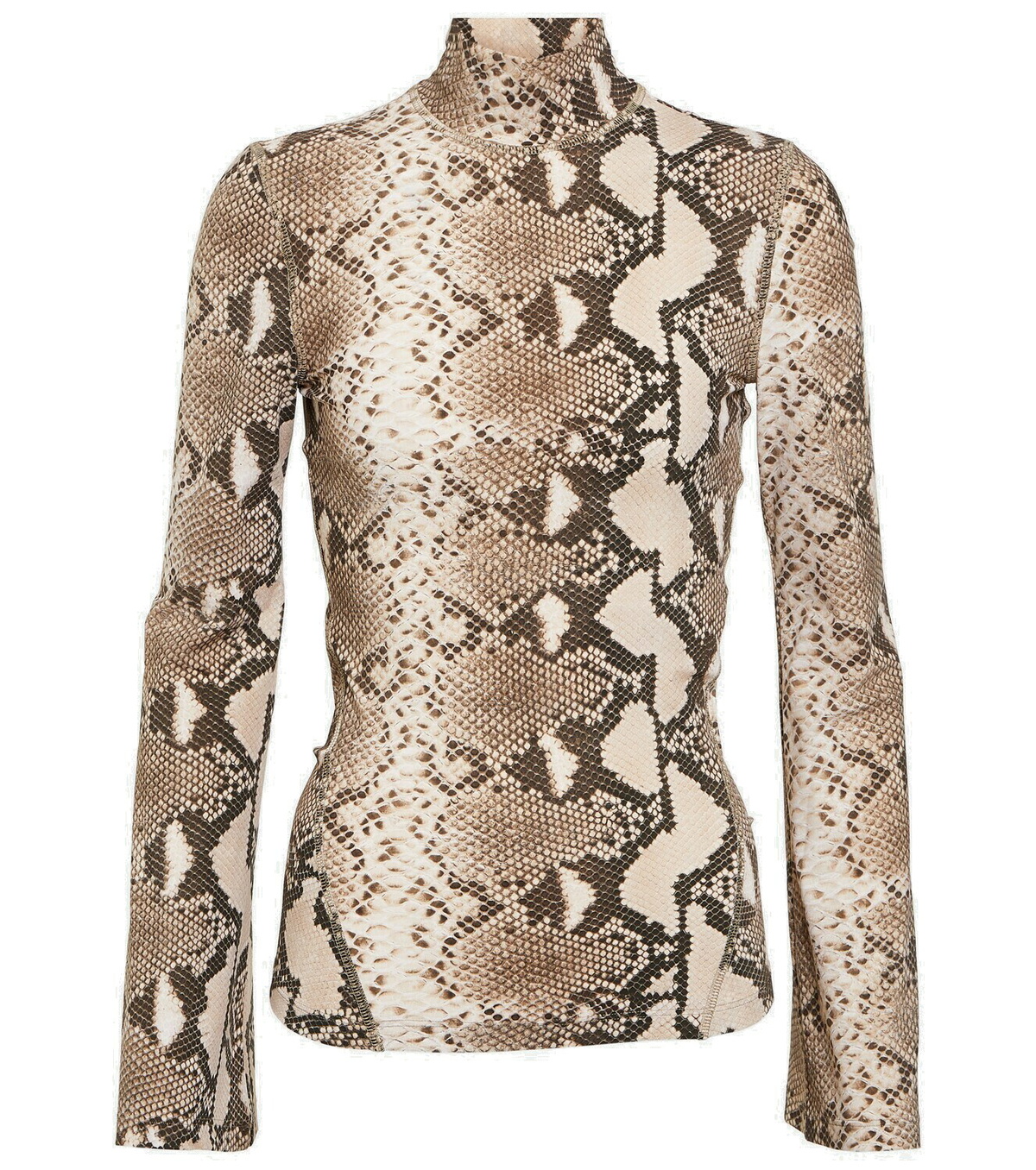 Stella McCartney Snake-print turtleneck top Stella McCartney