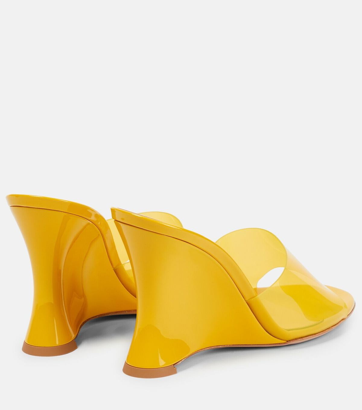 Gianvito Rossi - Vernice PVC wedge mules Gianvito Rossi