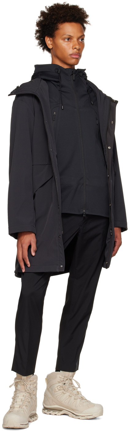 Descente ALLTERRAIN Black Hooded Coat Descente ALLTERRAIN