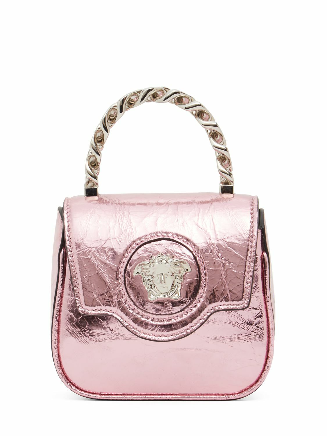 VERSACE - Micro Medusa Leather Top Handle Bag Versace