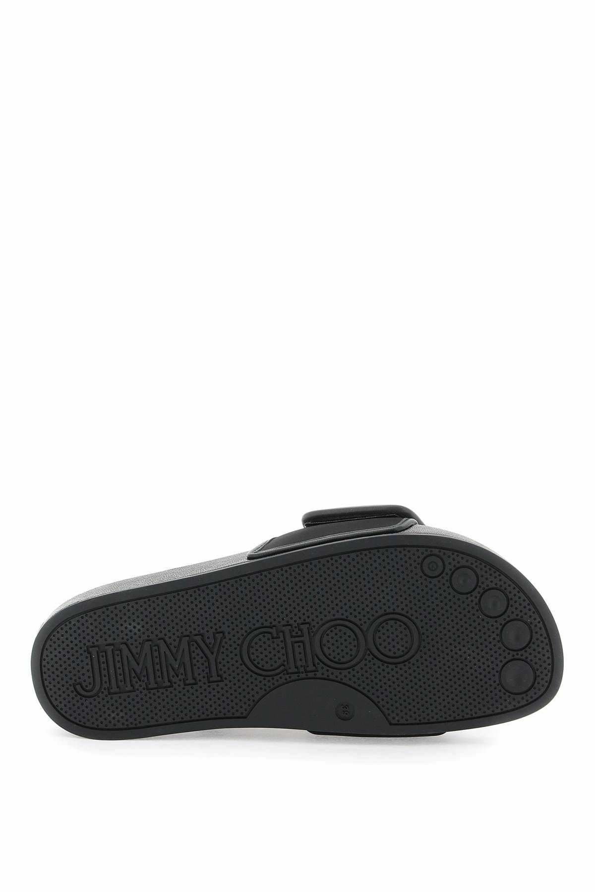 JIMMY CHOO slides with logo Black Jimmy Choo