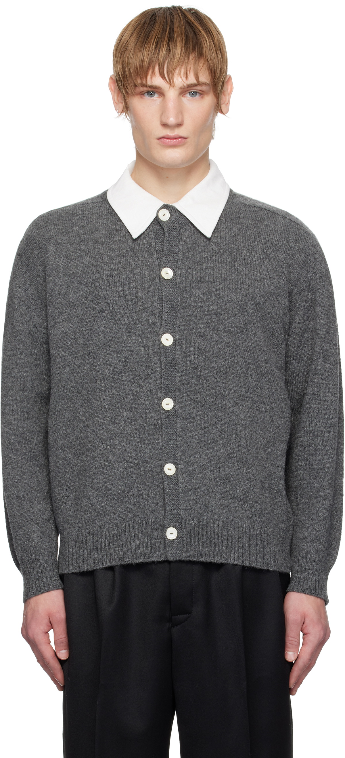 Bode Gray Orchard Cardigan Bode