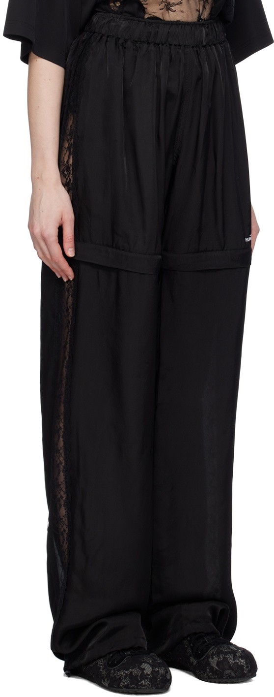 Pushbutton Black Lace Track Pants Pushbutton