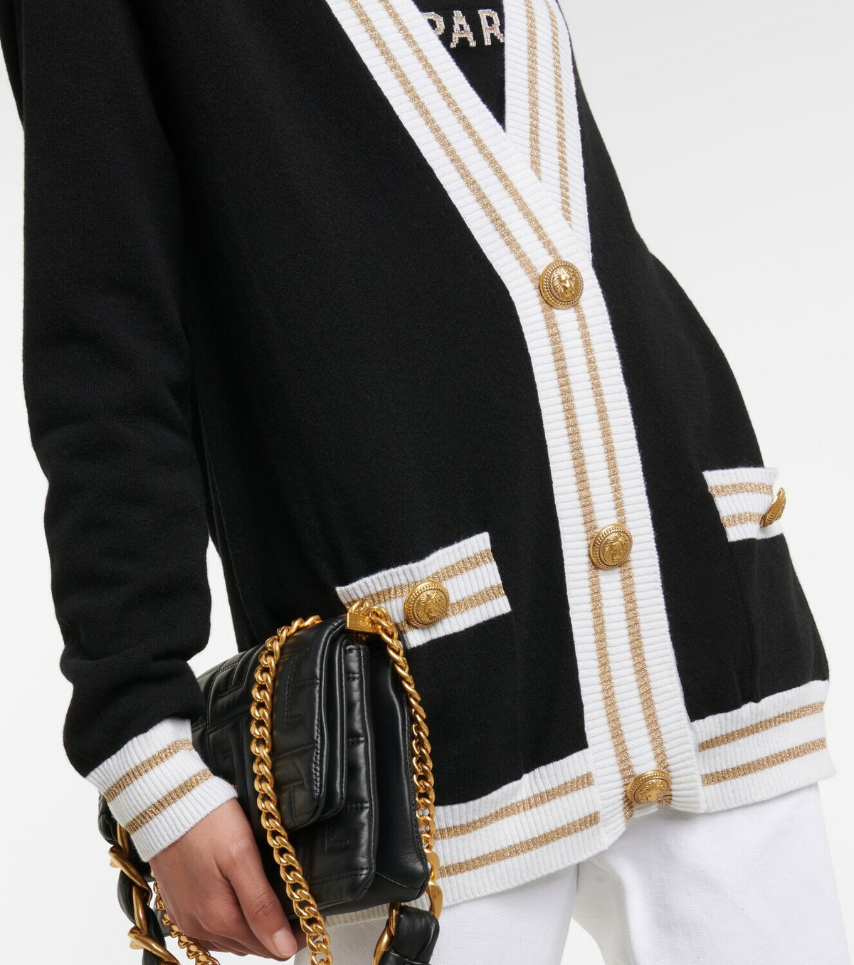 Balmain - Oversized wool and cashmere-blend cardigan Balmain
