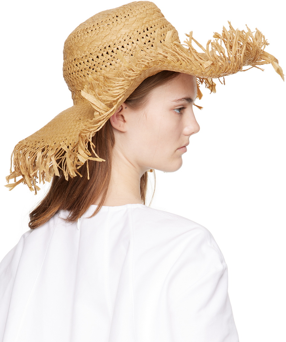Marni Tan Raffia Beach Hat Marni