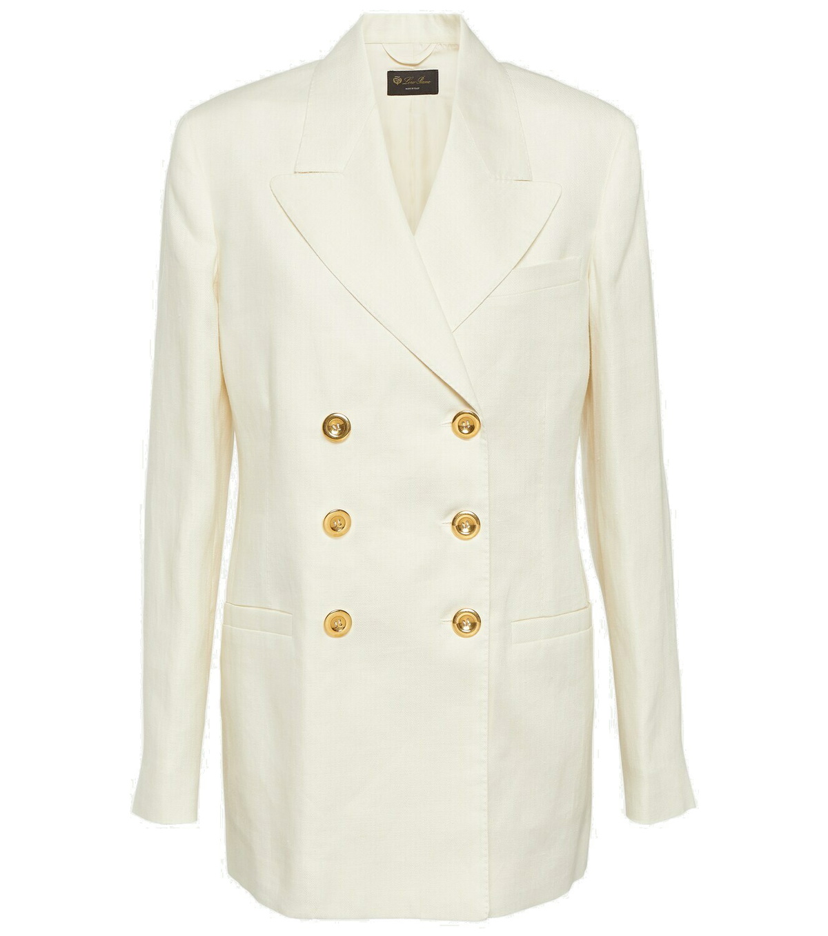 Loro Piana Double-breasted linen and wool blazer Loro Piana