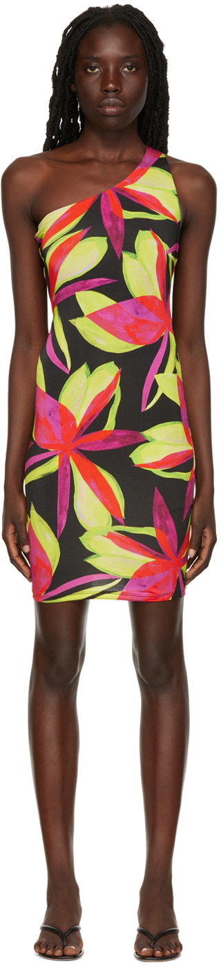 Louisa Ballou Pink Plunge Minidress Louisa Ballou