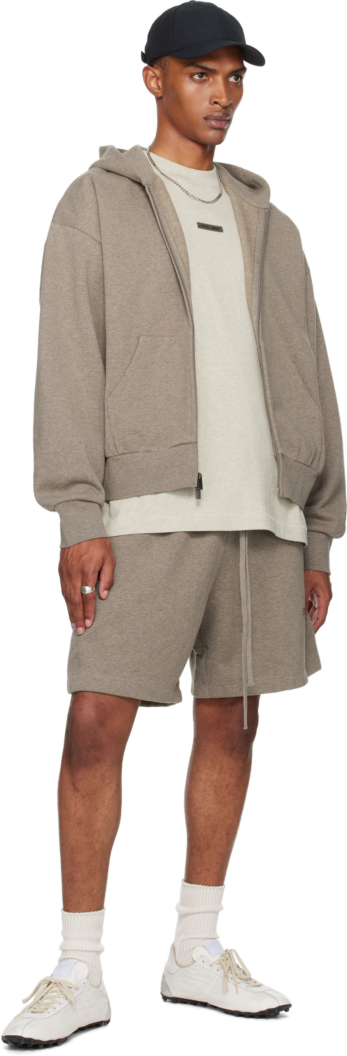 Fear of God ESSENTIALS Brown Soccer Fleece Shorts Fear Of God Essentials