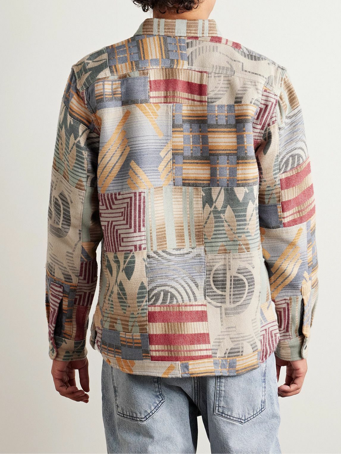 RRL - Matlock Patchwork Cotton-Jacquard Shirt - Green RRL