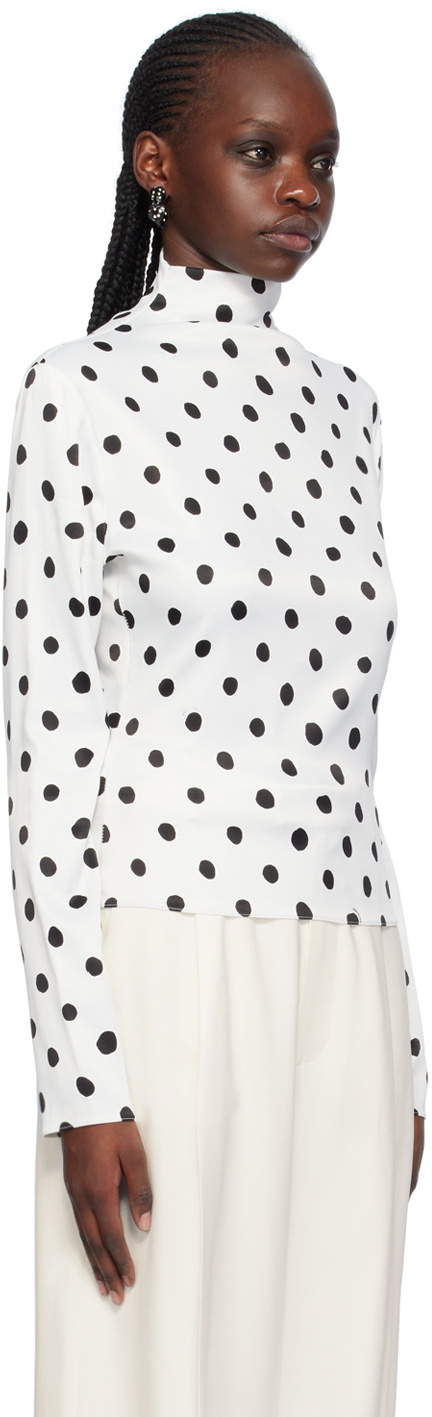 Marni White Polka Dot Turtleneck Marni
