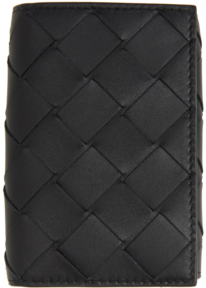 Bottega Veneta Black Tiny Trifold Wallet Bottega Veneta