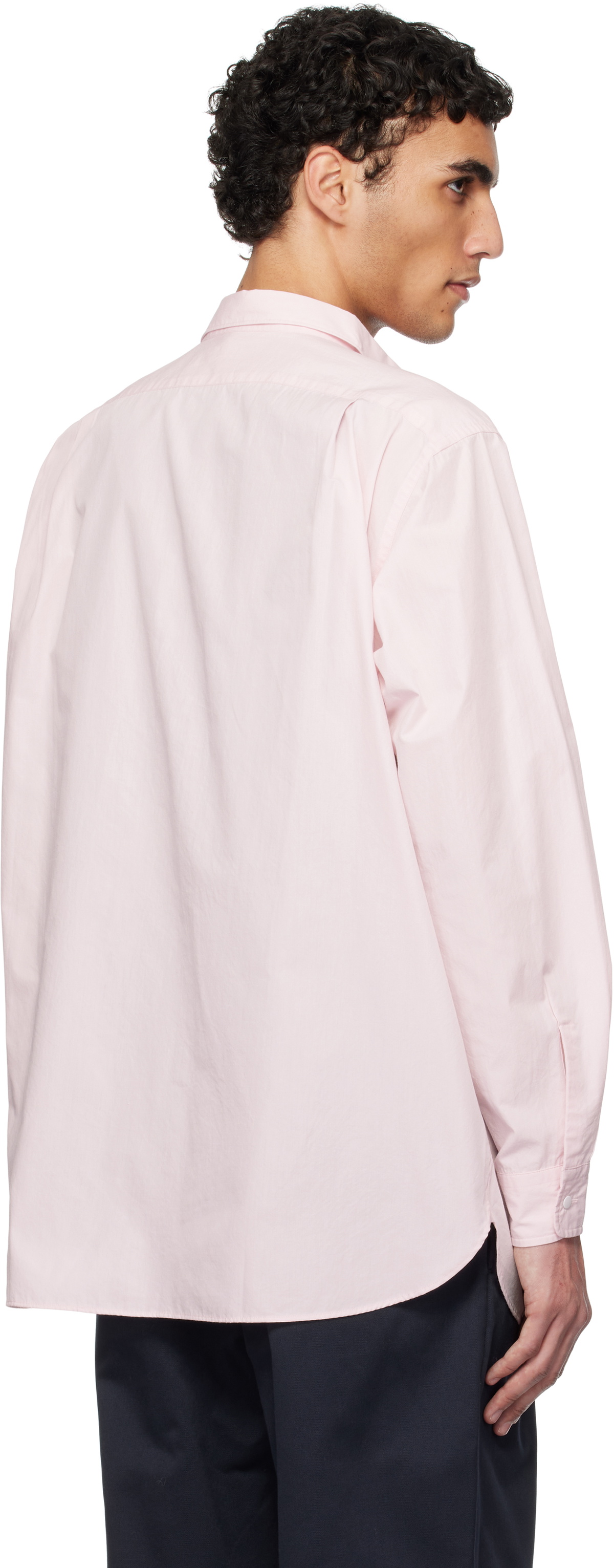 nanamica Pink Regular Collar Wind Shirt Nanamica