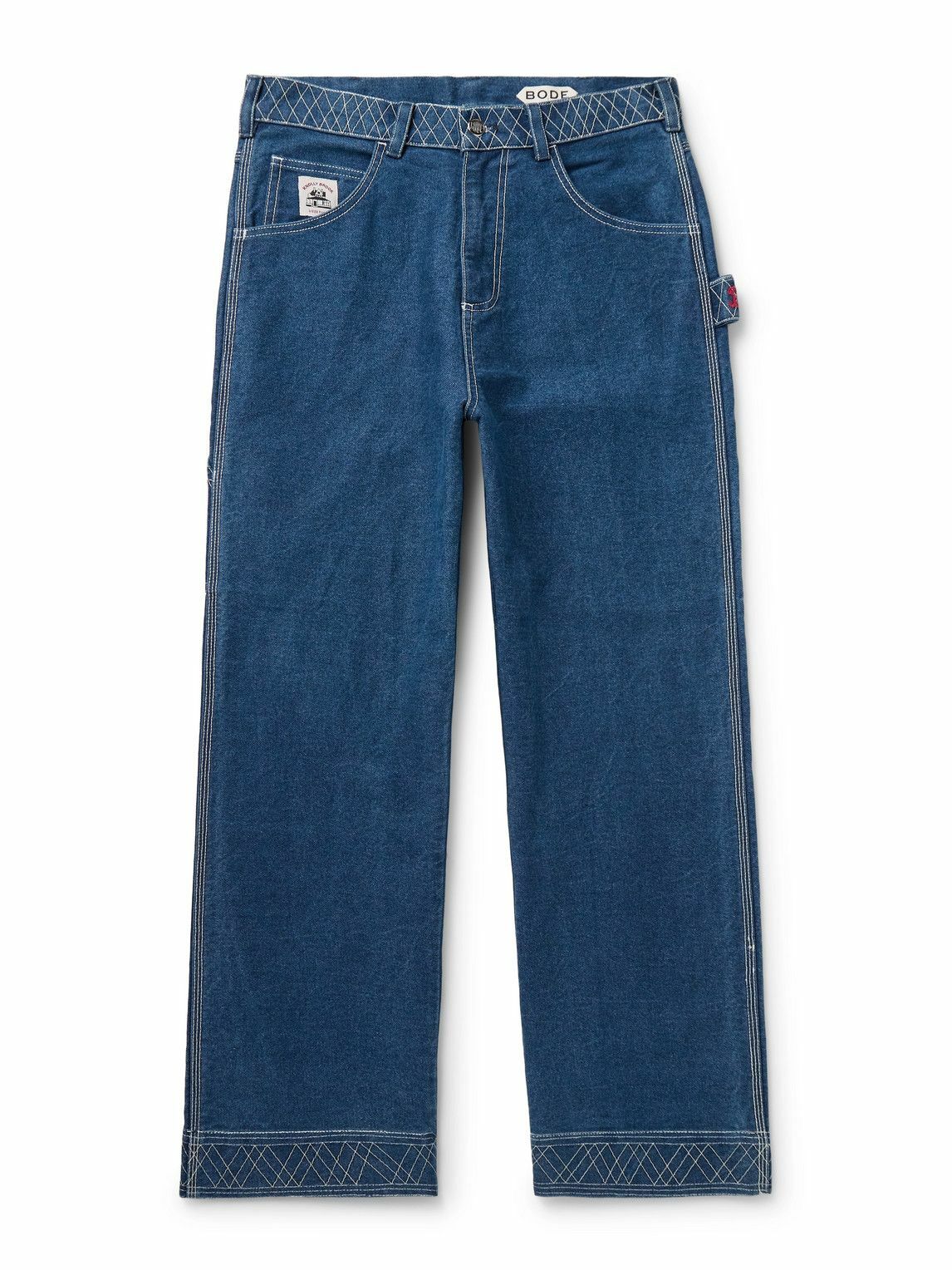 BODE - Knolly Brook Straight-Leg Embroidered Jeans - Blue Bode
