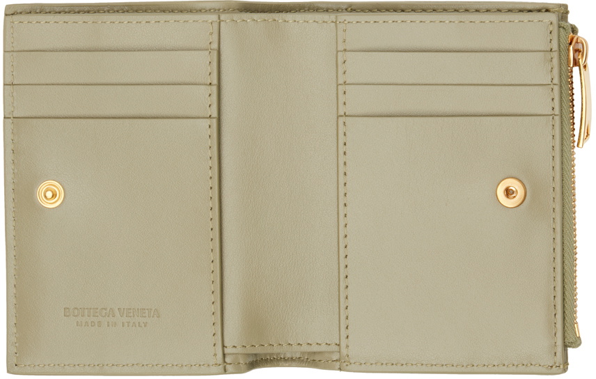 Bottega Veneta Khaki Small Bifold Wallet Bottega Veneta