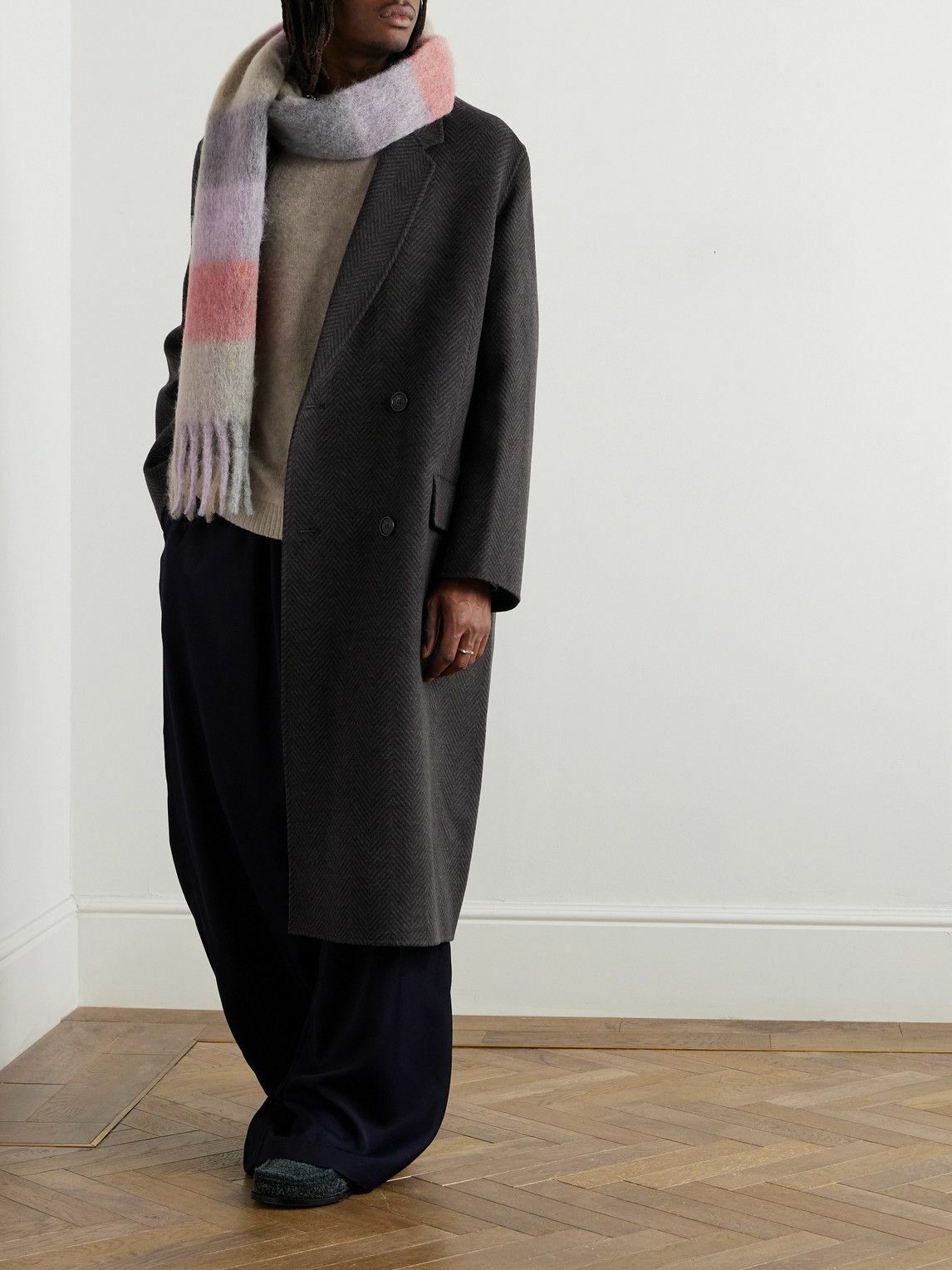 Acne Studios - Dojack Double-Breasted Herringbone Wool-Blend Coat ...