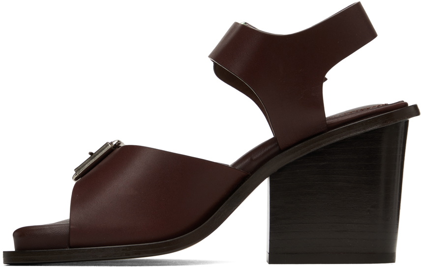 LEMAIRE Brown Square Heeled 80 Sandals Lemaire