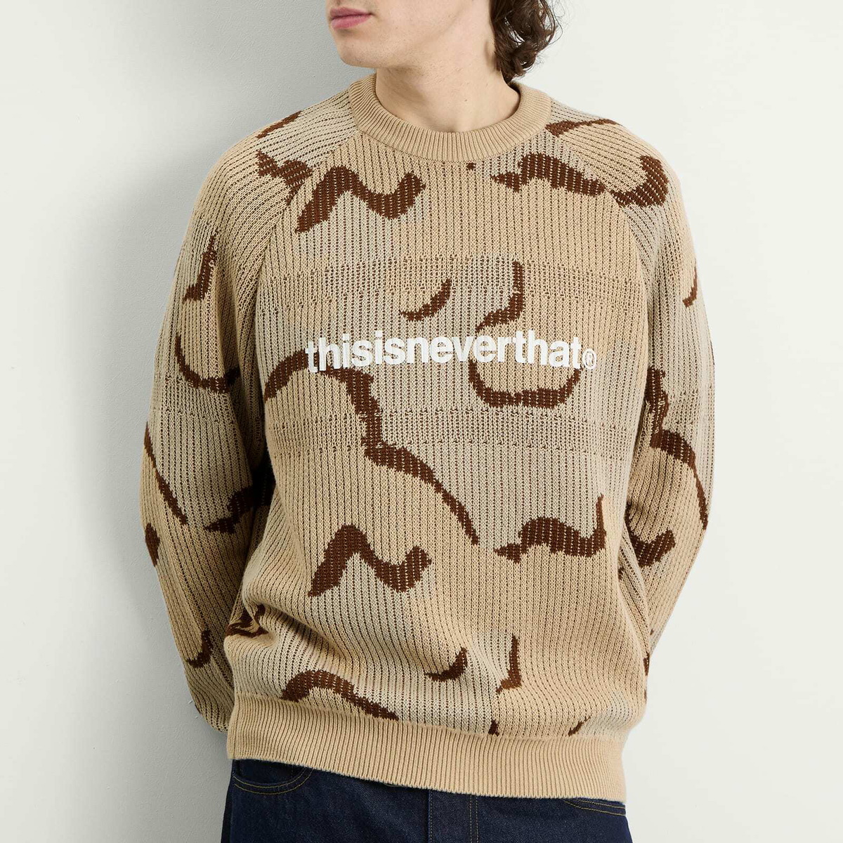 thisisneverthat Men's T-Logo Knit Jumper in Camo thisisneverthat